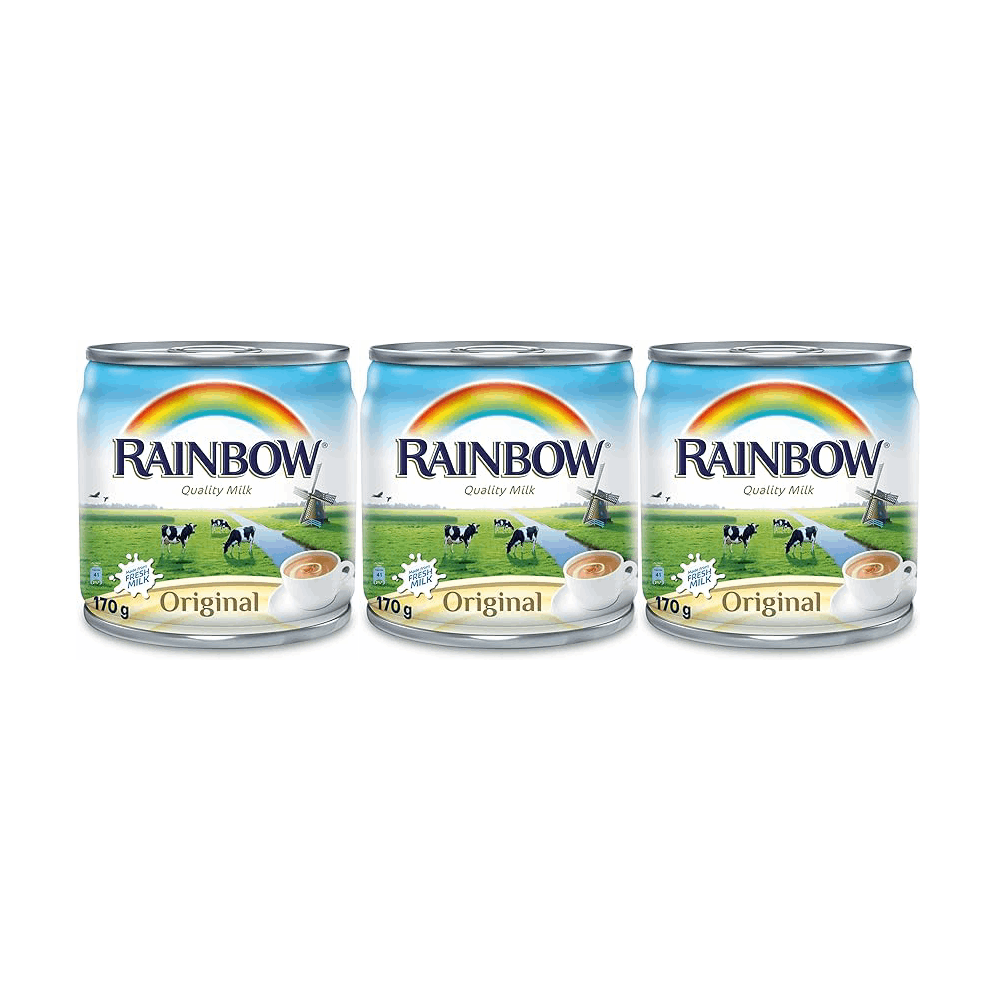 Buy Rainbow Original Evaporated Milk 170g (Pack of 3) Online in UAE ...
