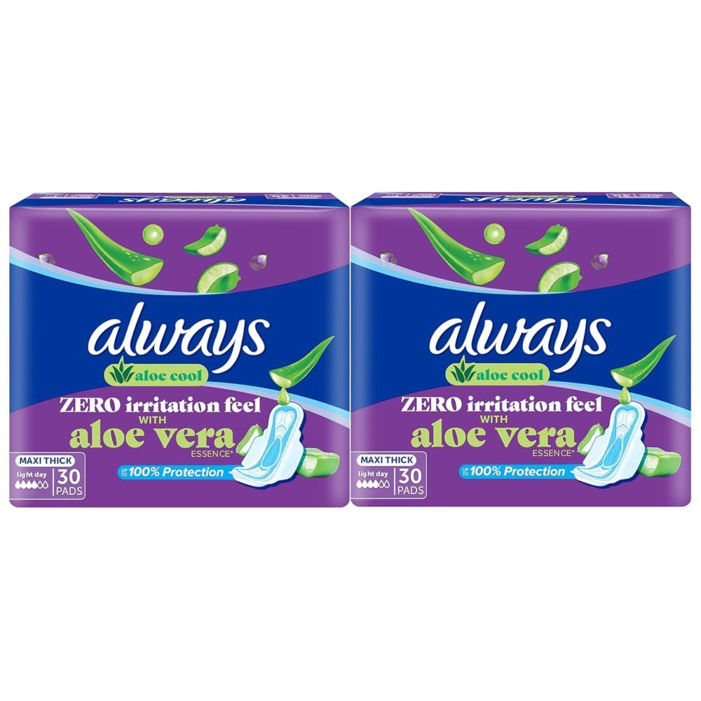 Buy Always Thick Large With Wings Sanitary Pads 30 Pcs x 2 Pack Online ...