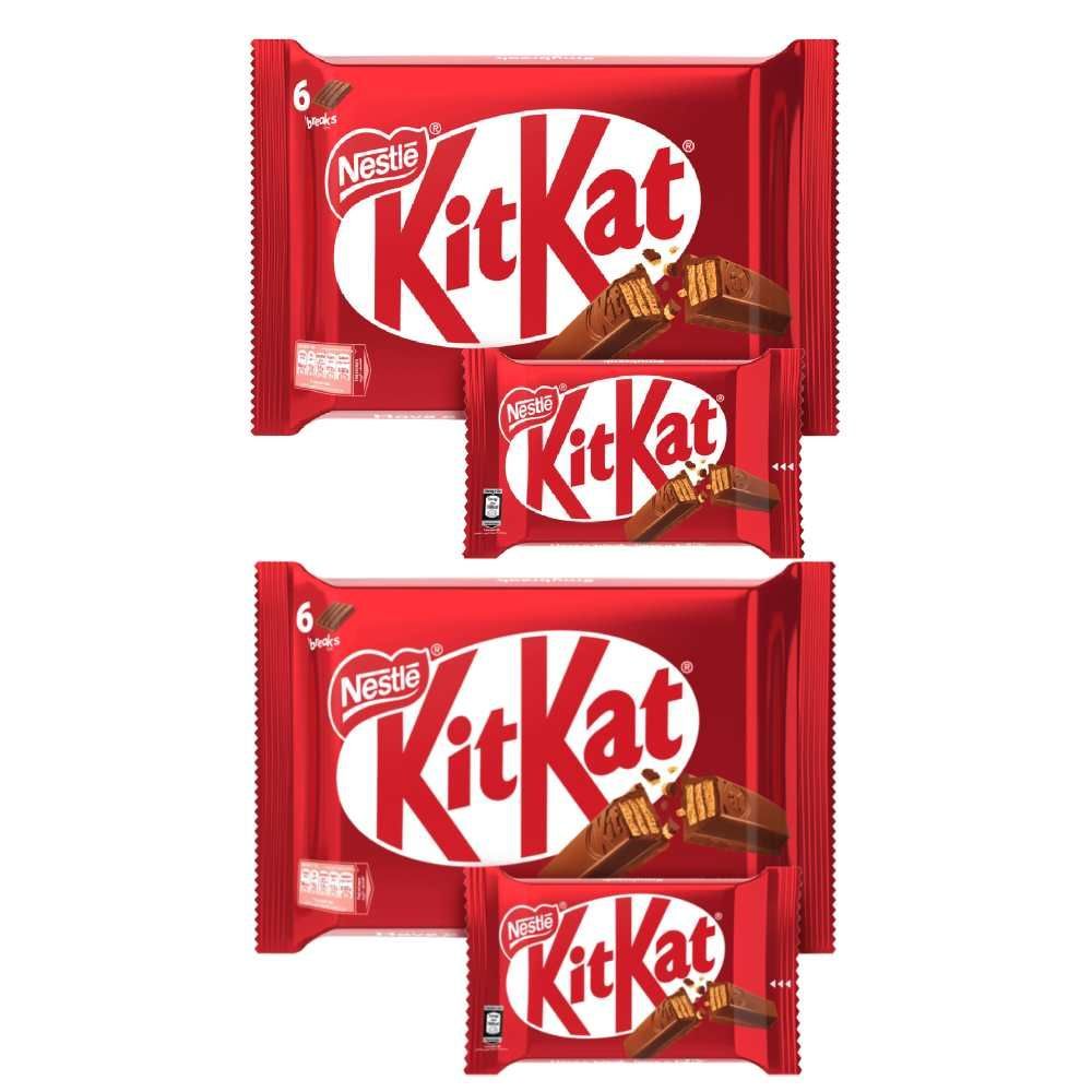 Buy Nestle Kitkat 4 Finger Milk Chococlate Wafer 36.5 g x 6 x 2 Online ...