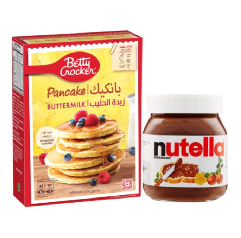 Buy Betty Crocker Buttermilk Pancake Mix 917g + Nutella Chocolate ...