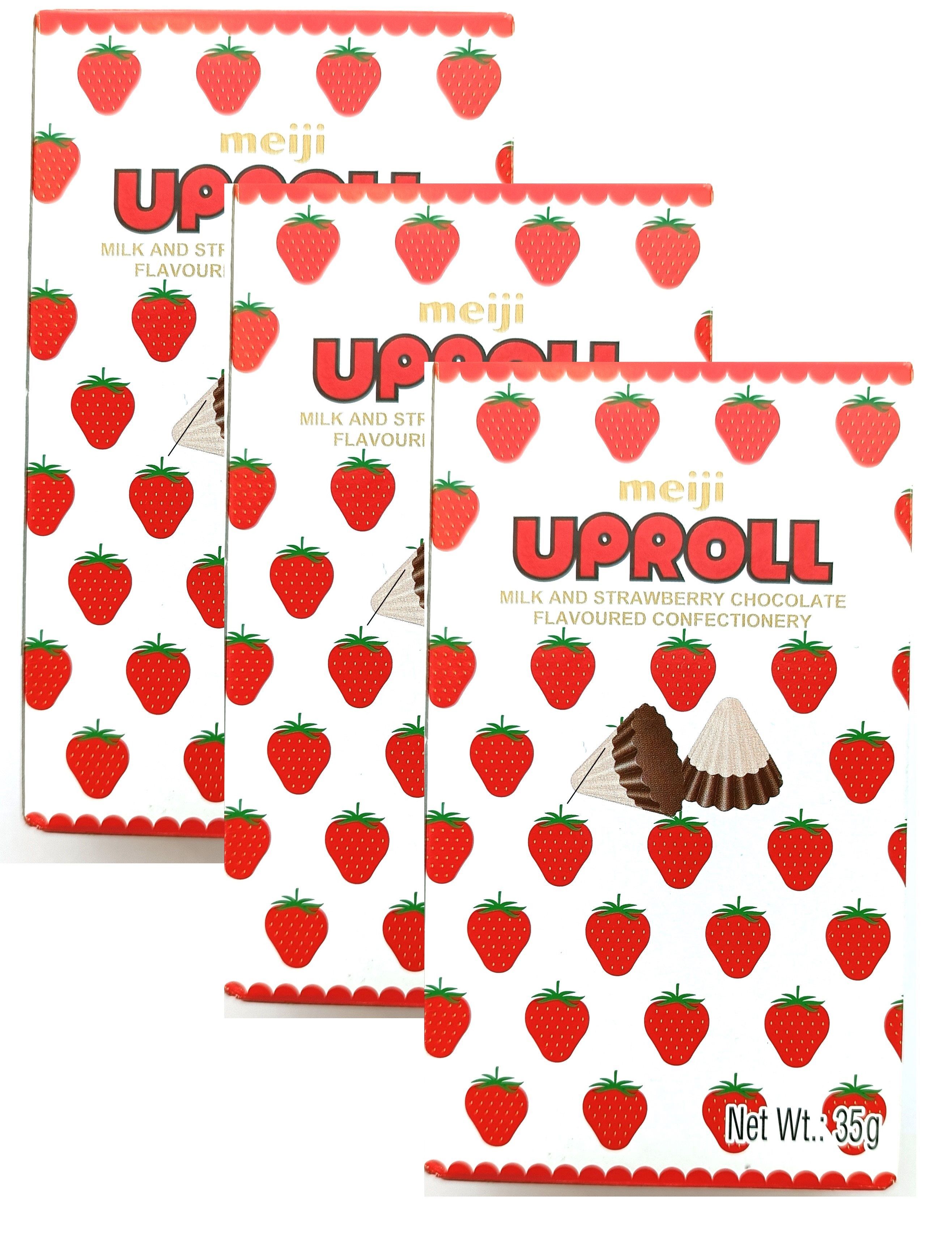 اشترِ Meiji Uproll Choco Strawberry - 35G x 3 Pcs أونلاين في UAE ...