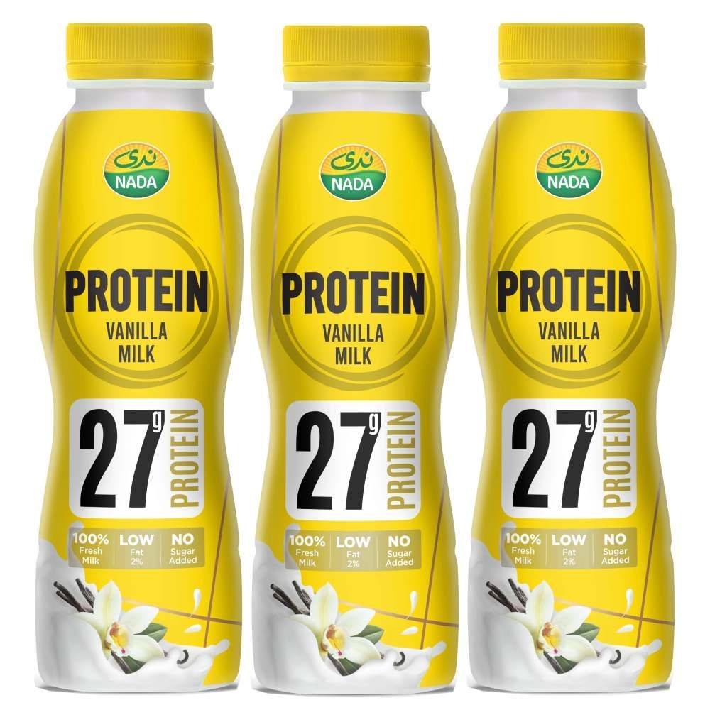 Buy NADA Protein Vanilla Milk 320ml x 3 Pcs Online in UAE | Talabat UAE