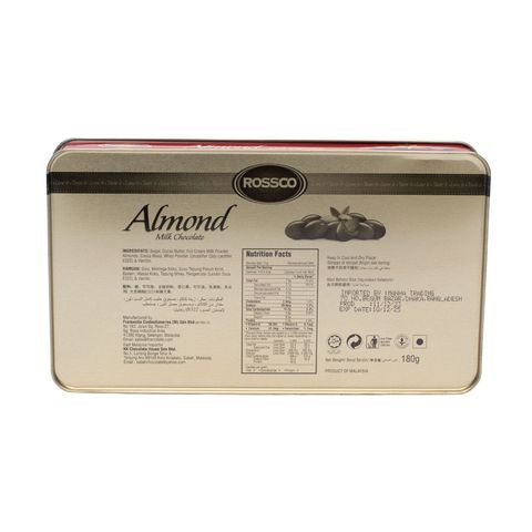 Rossco Chocolate Almond Milk Chocolate Tin 180g delivery in Bangladesh ...