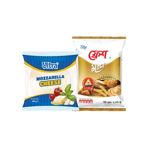 Ultra Mozzarella Cheese 200g & Fresh Flour (Maida) 2Kg Combo delivery ...