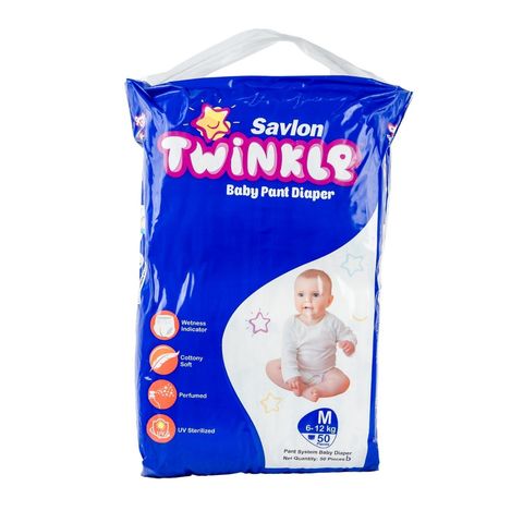 Savlon Twinkle Baby Pant Diaper M (6-12kg) 50 Pieces delivery in ...