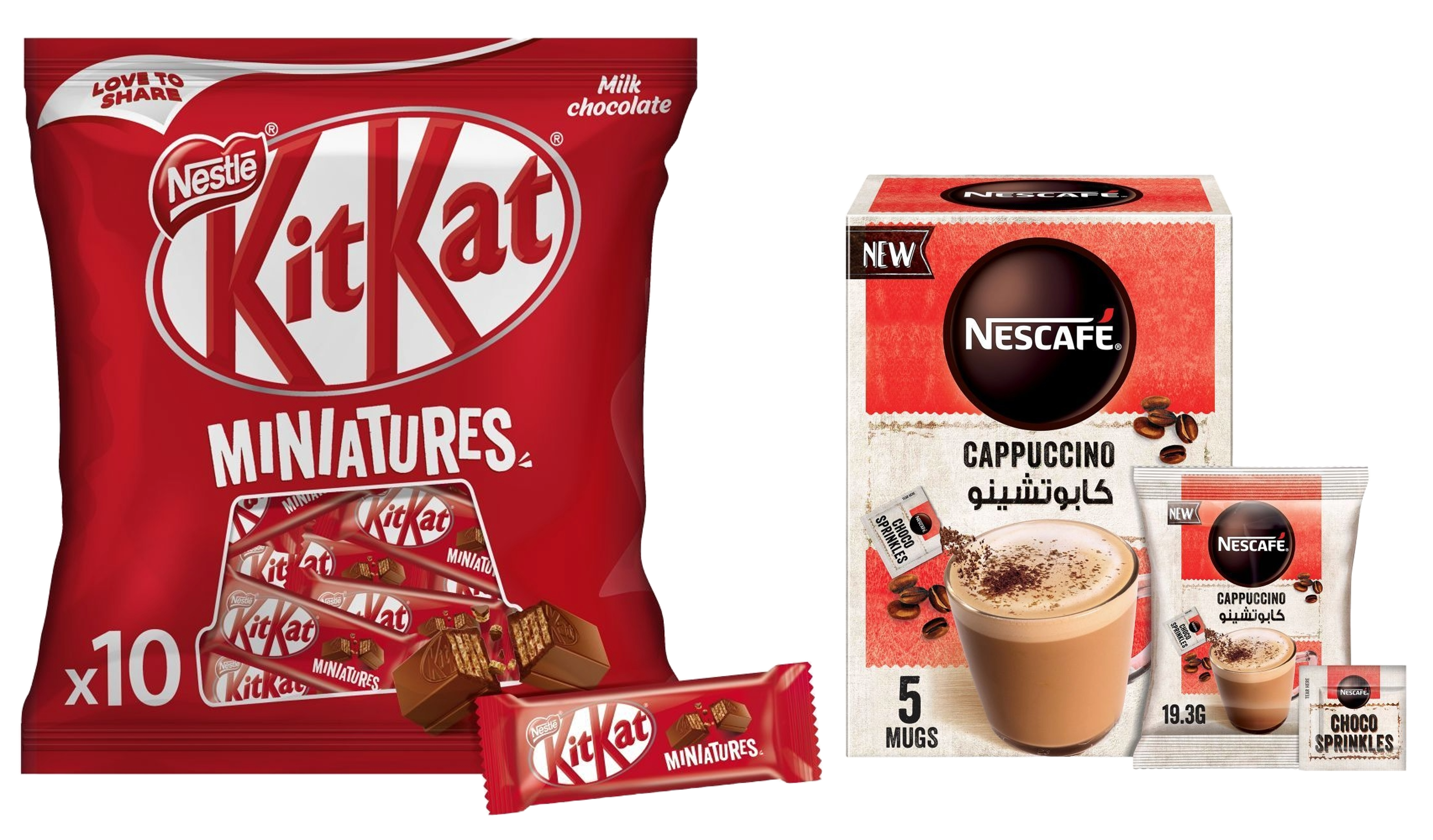 Buy Nescafe Cappuccino Foamy Coffee Mix Choco Sprinkles, 5x19.3g ...