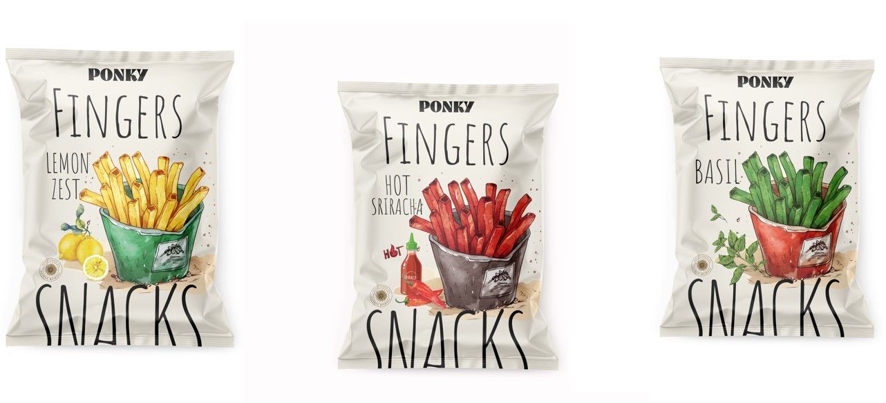 Buy Ponky Fingers Snack 60 Gm( Lemon Zest Ponky +Hot Sriracha+ Basil ...