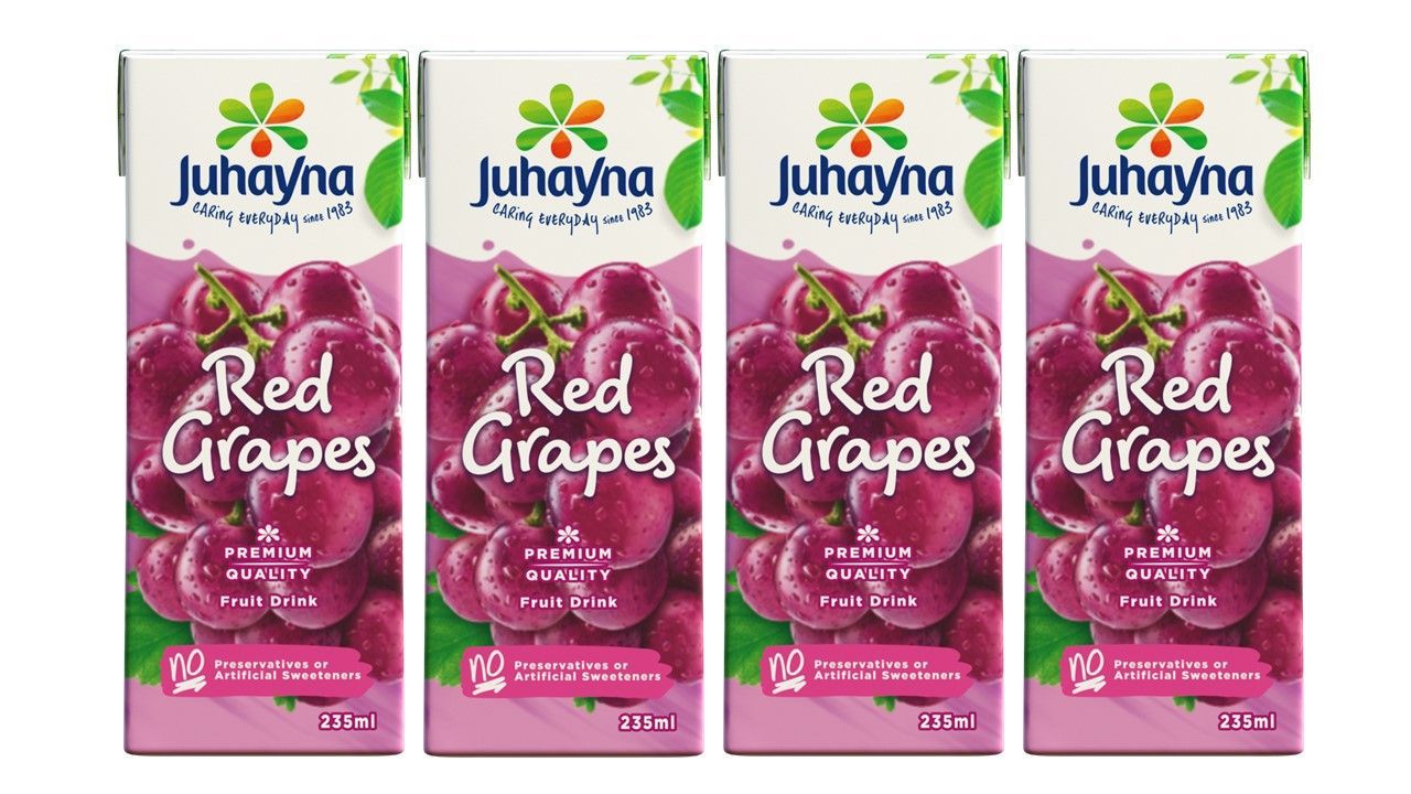 Buy Juhayna Classic Red Grapes Juice, 235ml X4 Online in Egypt | Talabat Egypt