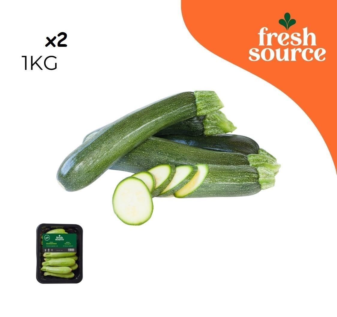 Buy Fresh Source Zucchini 1kg x2 Online in Egypt | Talabat Egypt