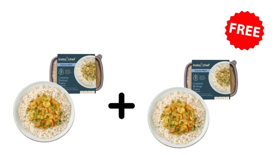 Buy InstaChef Creamy Shrimp Curry & White Rice 500 Gm x2 Online in ...