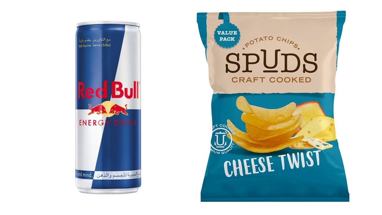 Buy Spuds Craft Cooked - Cheese Twist 66-76 Gm + Red Bull Energy Drink ...