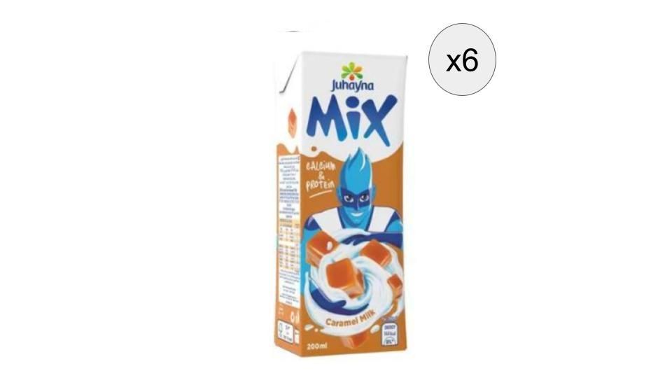 Buy Juhayna Mix Caramel UHT Milk, 200ml x6 Online in Egypt | Talabat Egypt