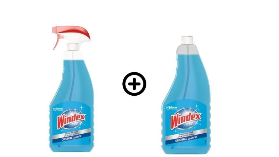 Buy Windex Glass Cleaner Original Spray - 500 ML + Windex Refill ...