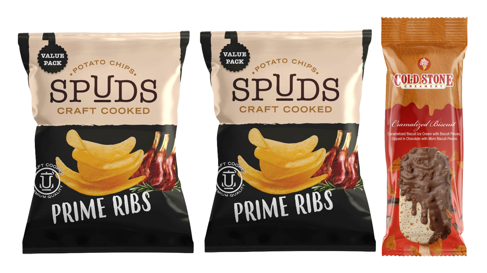 Buy Spuds Craft Cooked Prime Ribs 66-76 Gm x2 + Cold Stone Biscuits ...