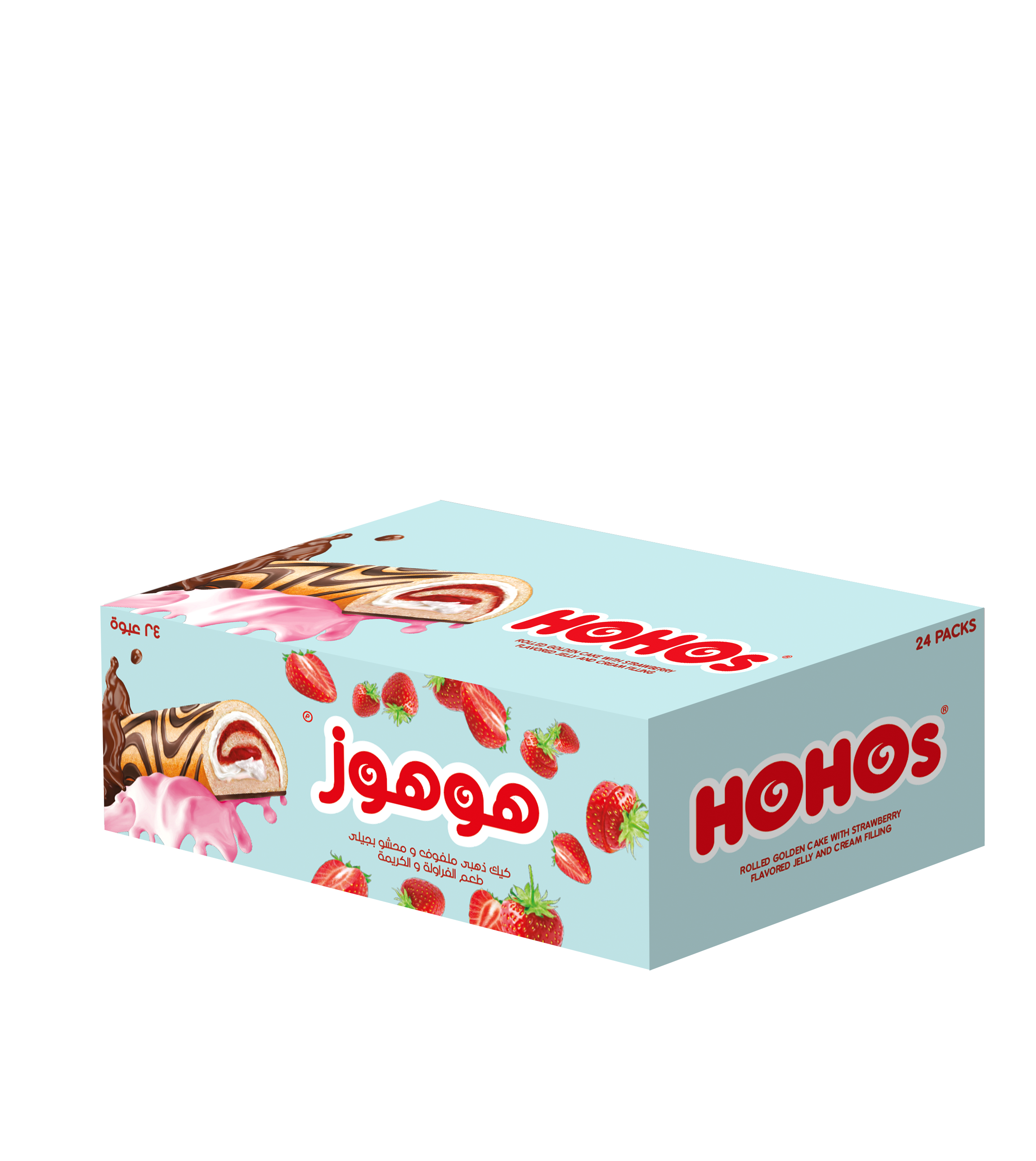 Buy HOHOs Uncoated Strawberry Rolled Cake 24g x12 Online in Egypt ...