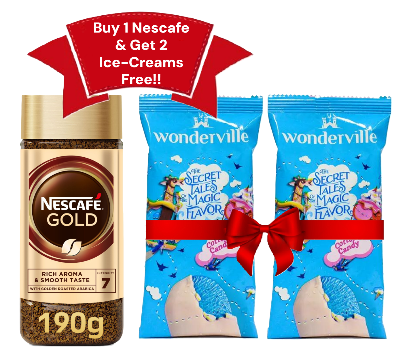 Buy Nescafe Gold Soluble Coffee, 190 Gm +2 Wonderville Stick Cotton ...