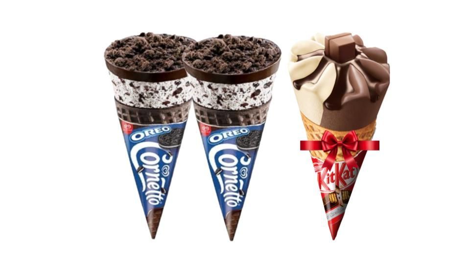 Buy 2 Oreo Cone + Kitkat Cone Free Online in Egypt | Talabat Egypt