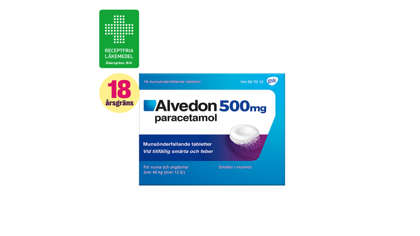 Alvedon Mouth Dissolving Tablets 500mg 16pcs - Köp online - foodora.se