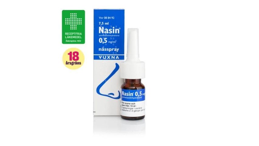 Nasin 0.5 Mg/Ml Nasal Spray 7.5ml - Köp online - foodora.se
