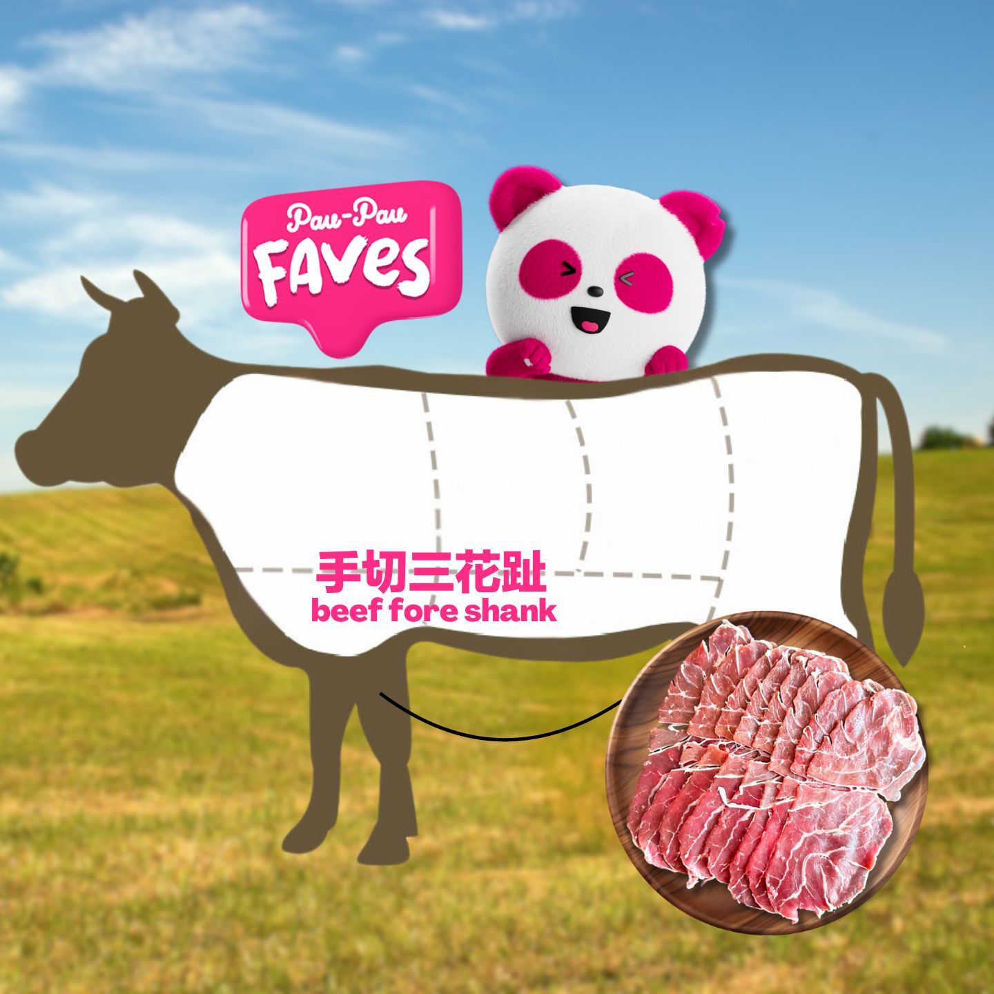 pandamart x Meat Alphabet Angus Beef Fore Shank 120g delivery in Hong ...