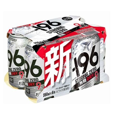 Suntory -196°C Strong Zero (Sugar-free Dry) Chu-Hai Alc.9% 350ml x6 ...