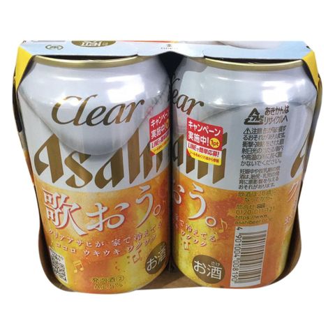 Asahi Clear Canned Beer 350ml x6[Parallel Import] delivery in Hong Kong ...