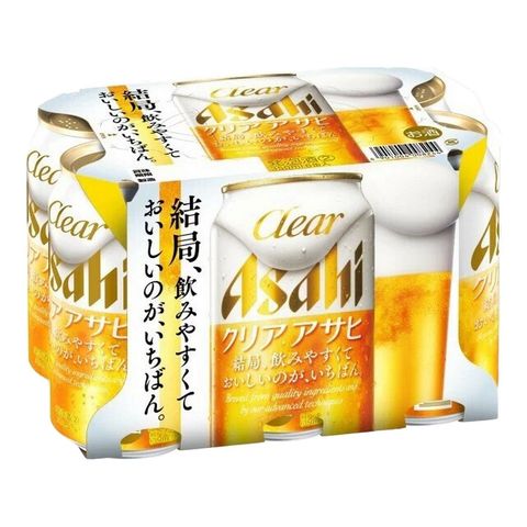 Asahi Clear Canned Beer 350ml x6[Parallel Import] delivery in Hong Kong ...