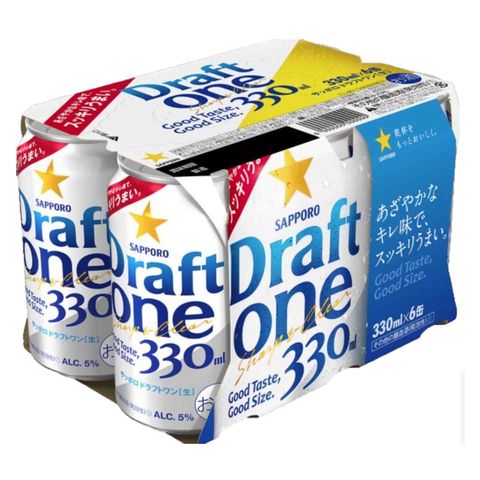 Sapporo Draft One Canned Beer 330ml x6 [Parallel Import] delivery in ...