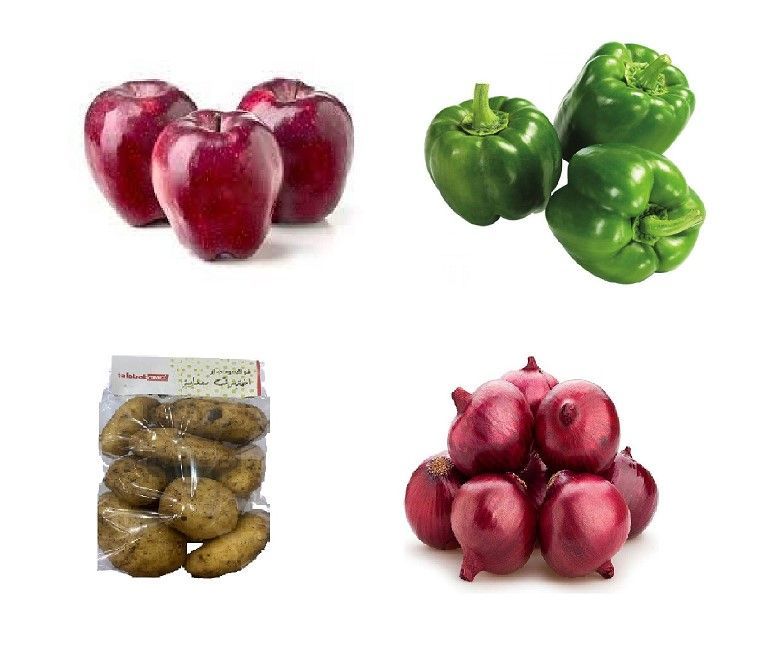 Buy Red Apple USA 2kg + Red Onion India, 2kg + Potato Lebanon 2 Kg ...