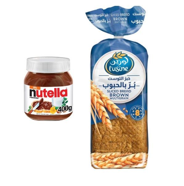 Buy Nutella Hazelnut Chocolate Breakfast Spread, Jar, 400g + L'usine ...