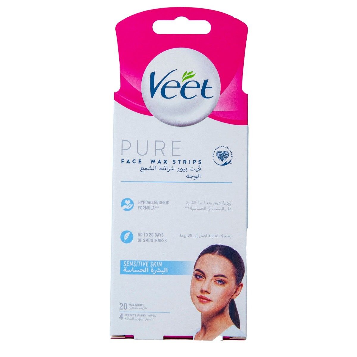 Buy Veet Pure Sensitive Skin Face Wax Strips, 20 Strips Online in ...
