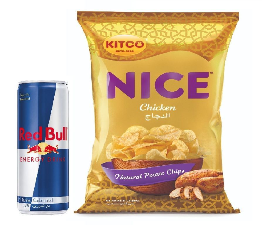 Buy Red Bull Energy Drink, 250ml + Kitco Nice Potato Chips Chicken 210 ...