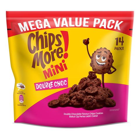 Chipsmore Mini Double Choc Cookie Mega Value Pack 14pcs x 24g delivery ...