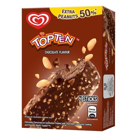Wall's Topten Chocolate Multipack 4 x 60g delivery near you | foodpanda ...