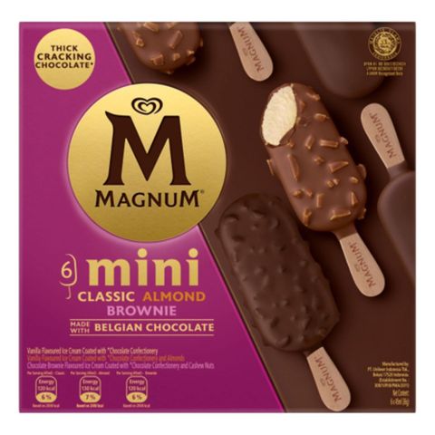 Magnum Mini Assorted Classic Almond Brownie 6 x 45ml delivery near you ...
