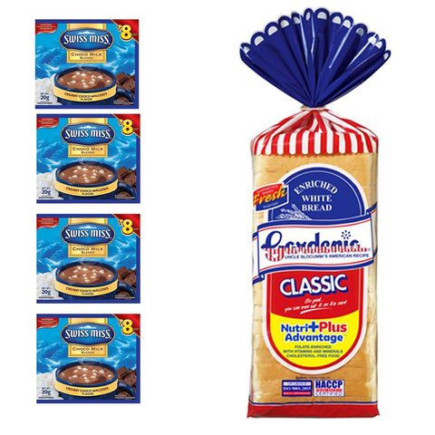 Swiss Miss Choco Milk Blend Cream Choco Mallows 20g + Gardenia Classic ...