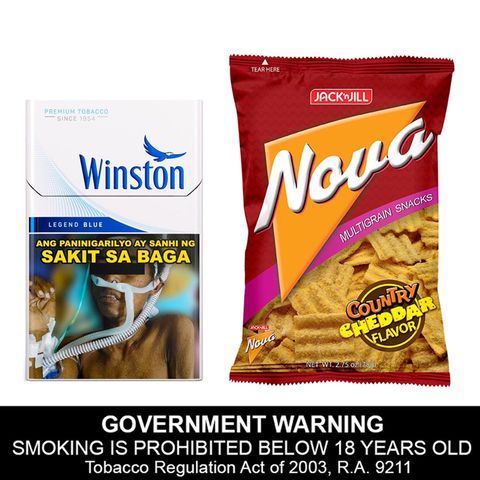 Buy Winston Blue 20 Pieces, Get Free Nova Multigrain Snacks Country ...