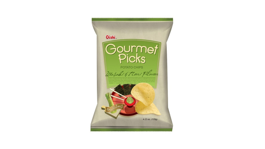 Oishi Gourmet Picks Wasabi & Nori Flavor Potato Chips 120g delivery in ...