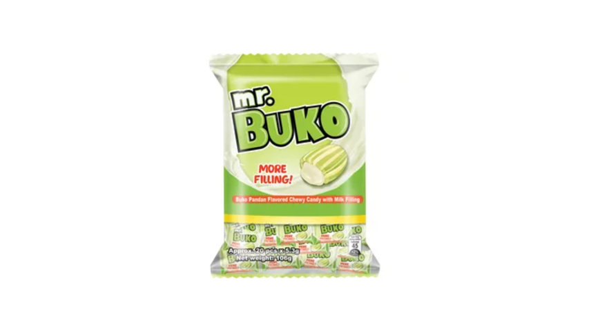 Rebisco Mr. Buko Chewy Buko Pandan Flavored Candy 20 x 5.3g delivery in ...