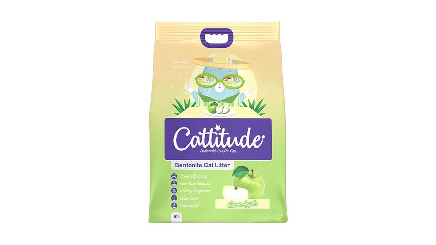 Cattitude Bentonite Cat Litter Green Apple 10L delivery in the ...