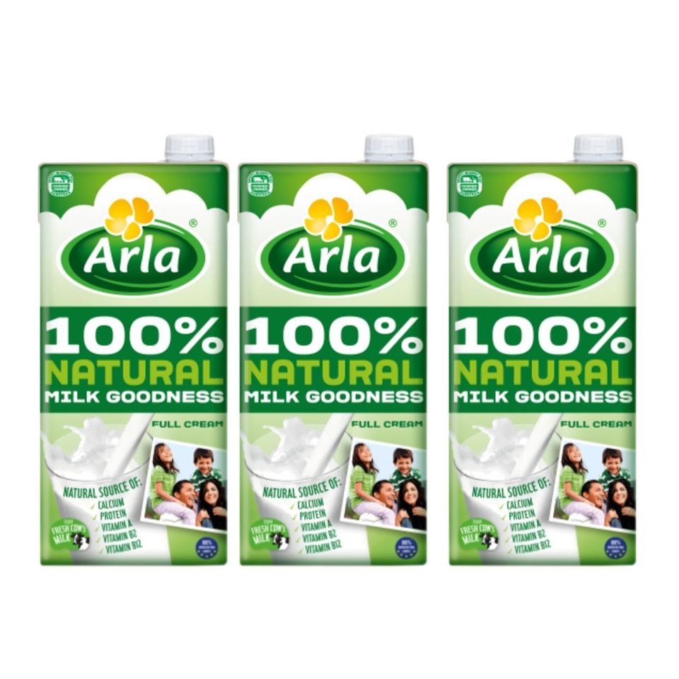 Arla Milk Goodness Full Cream 1L - Bundle of 3 delivery in the ...