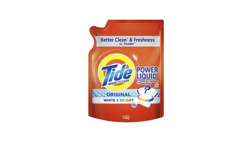 Tide Perfect Clean Liquid Detergent Brilliant Whites 730g Refill ...