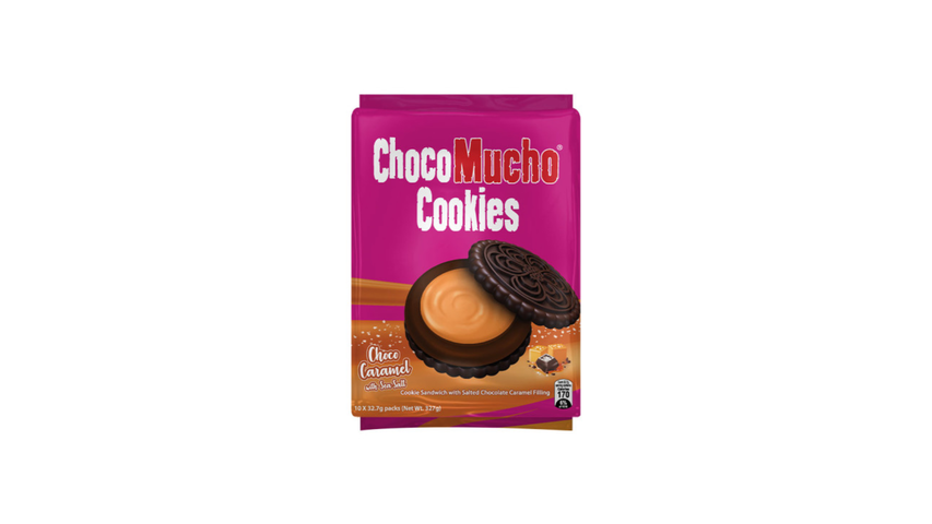 Choco Mucho Cookies Choco Caramel with Sea Salt 10 x 32.7g delivery in ...