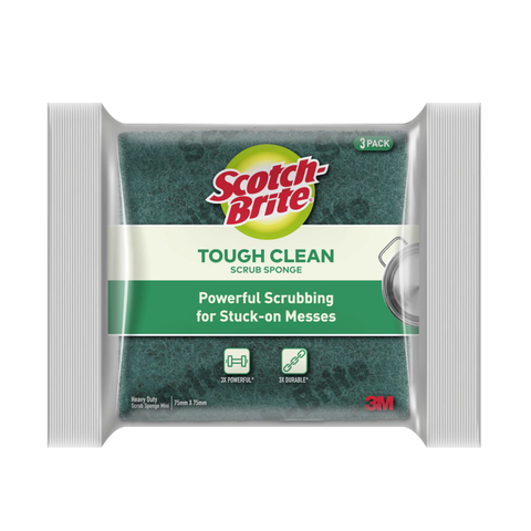Scotch-Brite Tough Clean Scrub Sponge Mini 3 Pieces delivery in the ...