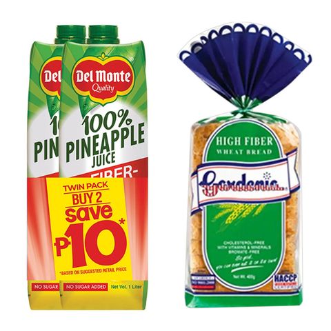 Del Monte Fiber-enriched Tetra Twin Pack 2 x 1L + Gardenia High Fiber ...