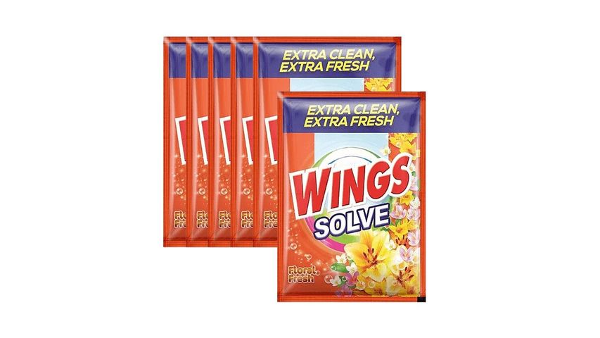 Wings Powder Detegent Solve Floral Fresh 60g 6s delivery in the ...