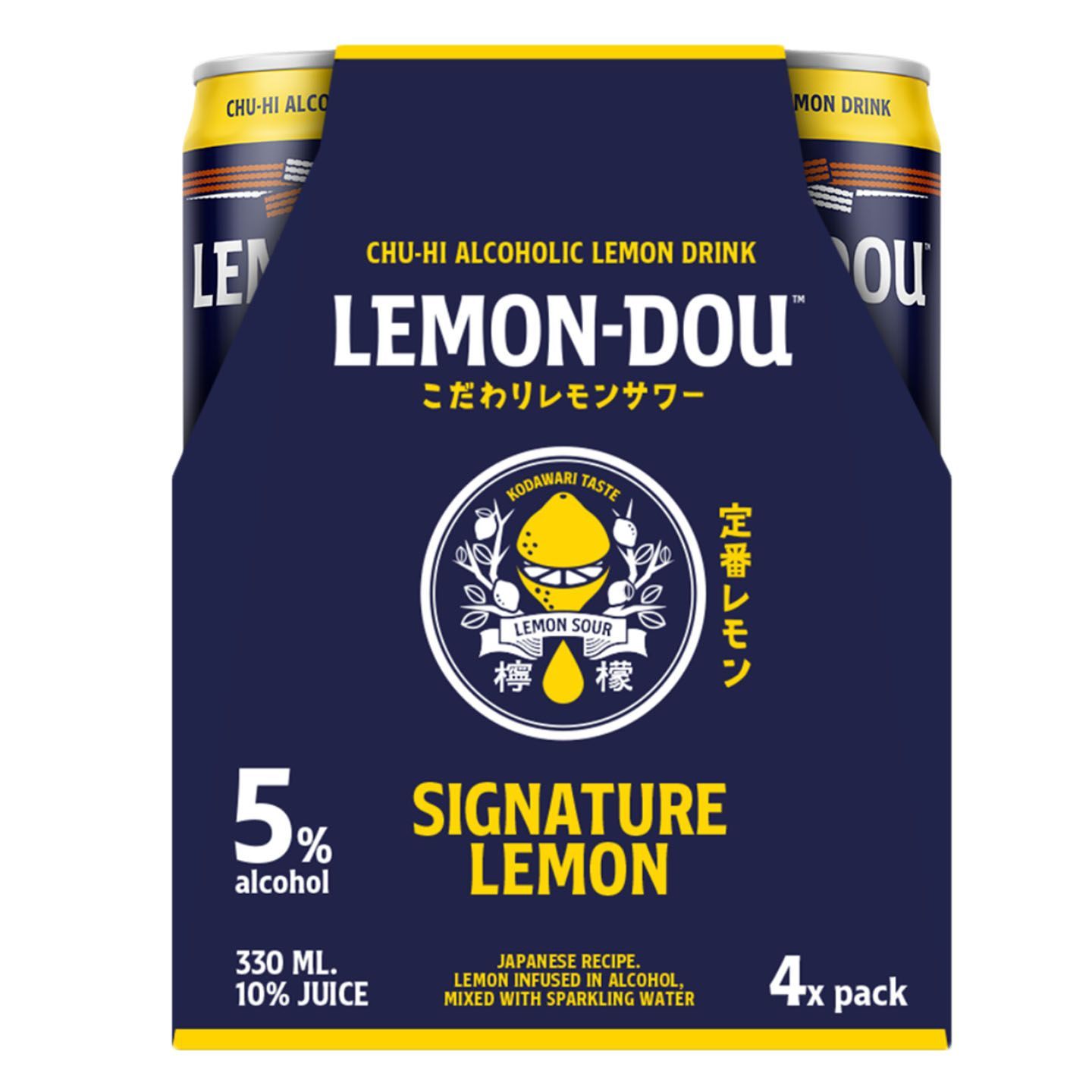 Lemon-Dou Signature Lemon Chu-hi 5% Alcohol Pack 4 x 330ml delivery in ...