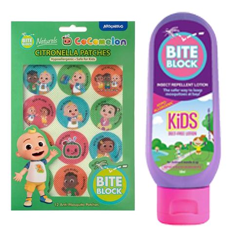 Bite Block Cocomelon Mosquito Repellent Patches 12 Pieces + Bite Block ...