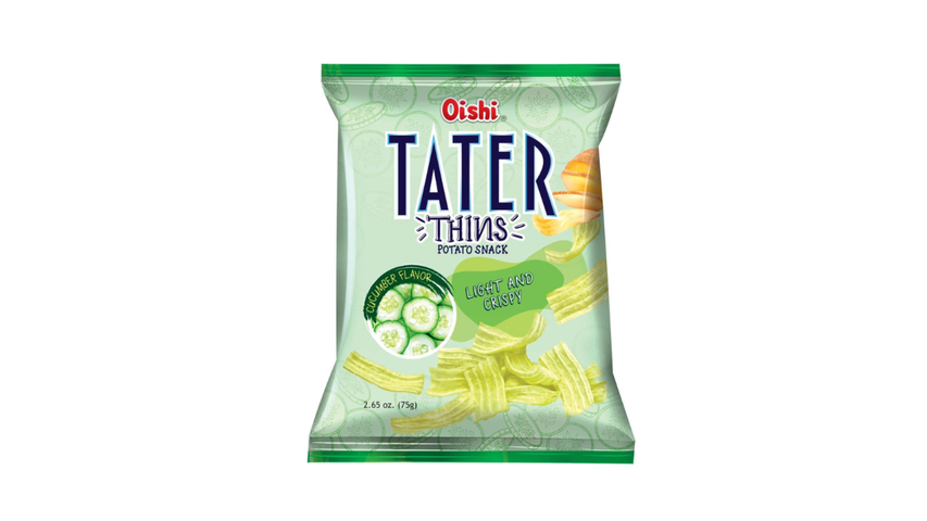 Oishi Tater Thins Cucumber Flavor Potato Snack 75g delivery in the ...