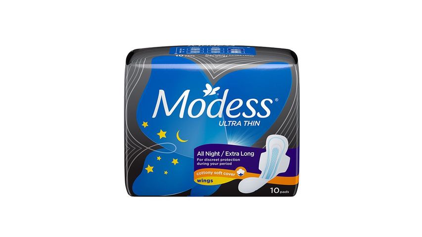 Modess Cottony Soft Ultra Thin Overnight With Wings 10 Pieces delivery ...